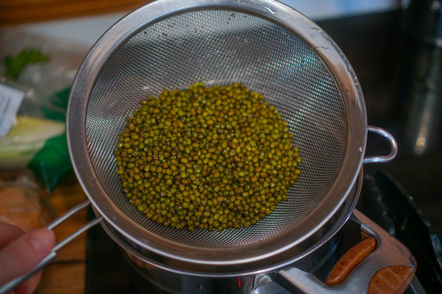 Easy Filipino Munggo Guisado (Mung Bean Stew) with Shrimp